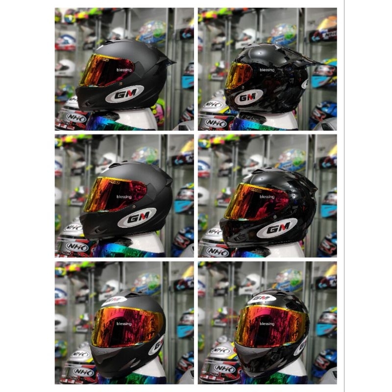 Jual GM RACE PRO SOLID BLACK BLACK DOFF DAN PAKET GANTENG HELM FULL ...