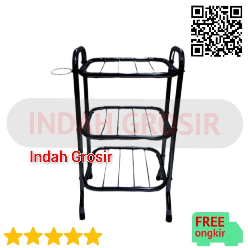 Jual MEJA RAK DISPENSER galon 3 susun - HITAM | Shopee Indonesia
