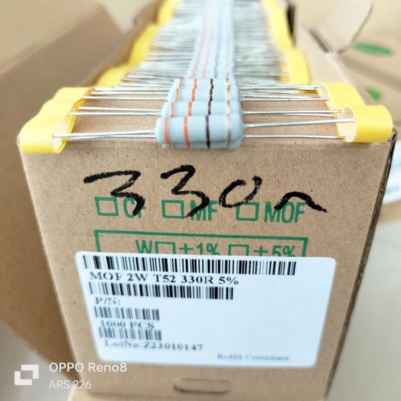 Jual Resistor 2Watt 330 ohm Taiwan R 2W 330R | Shopee Indonesia
