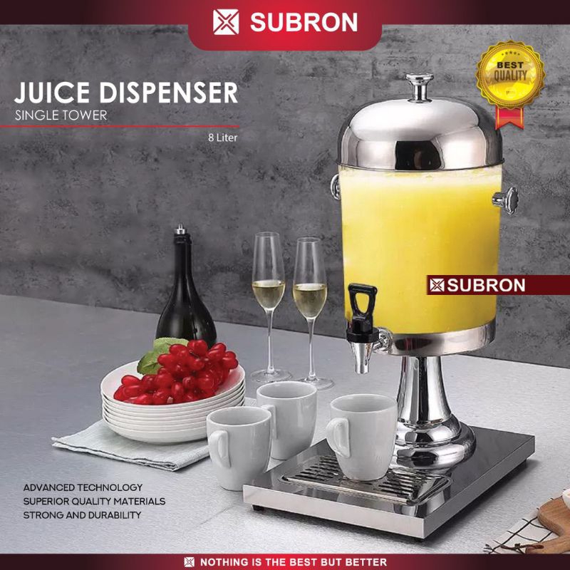 Jual SUBRON Juice Jus Dispenser Tower Minuman 8 Liter Single Stainless ...