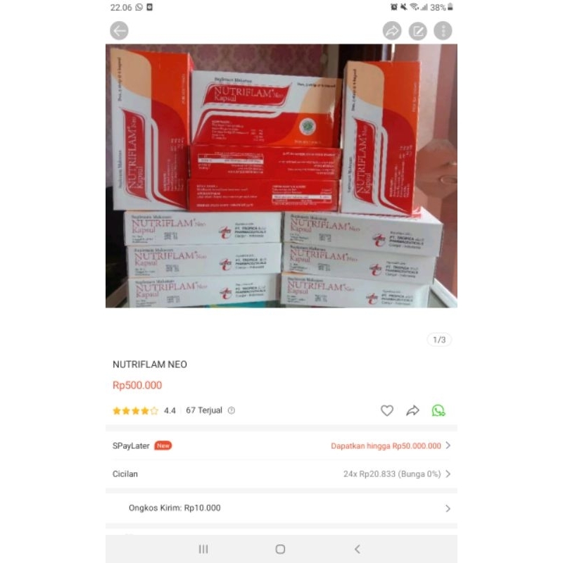 Jual NUTRIFLAM NEO | Shopee Indonesia