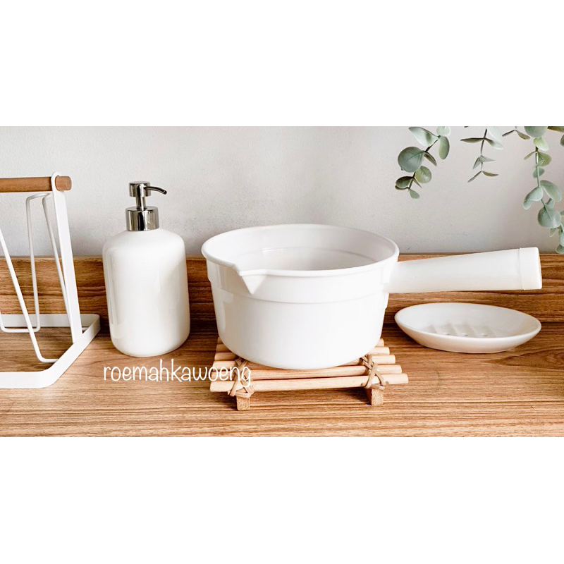 Jual Gayung putih aesthetic ala jepang | Shopee Indonesia