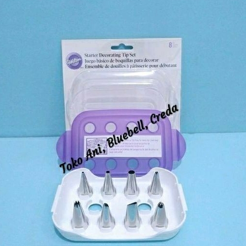 Jual Wilton starter decorating piping tips set 9 ( 8 tips + 1 box ...