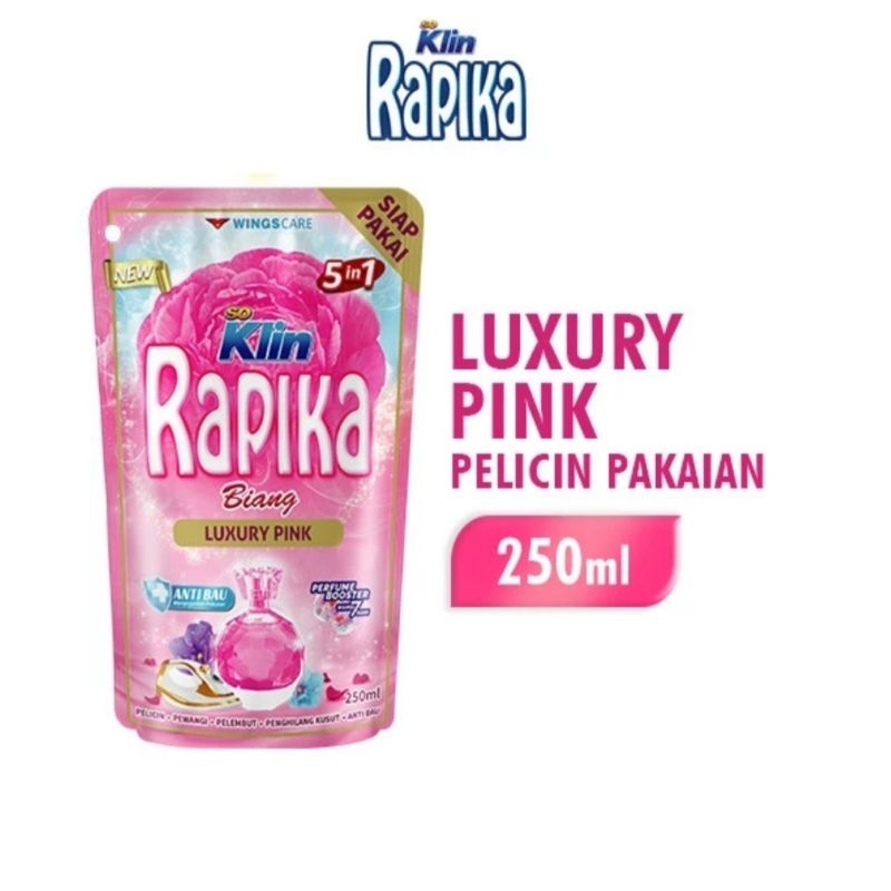 Jual RAPIKA Biang Luxury Pink Pelicin Pakaian Pouch 250ml | Shopee ...