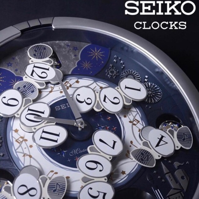 Jual Jam Dinding SEIKO CLOCK QXM379 QXM379S Rotate Swarovski 18 ...