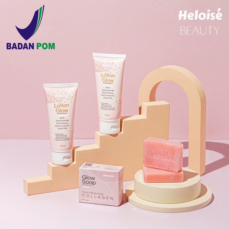 Jual Paket Super Brightening Heloise Beauty (lotion glow 1 + glow soap ...