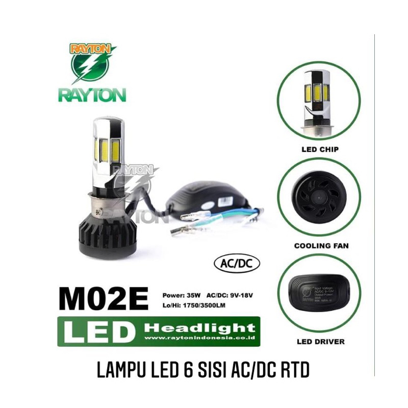 Jual Lampu led RTD rayton 6 sisi ac/dc Led original Universal Pakai ...