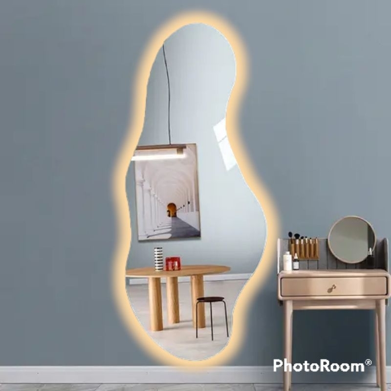 Jual Cermin Full body Besar Led Aestetick Fashion Make up Cermin Lampu ...