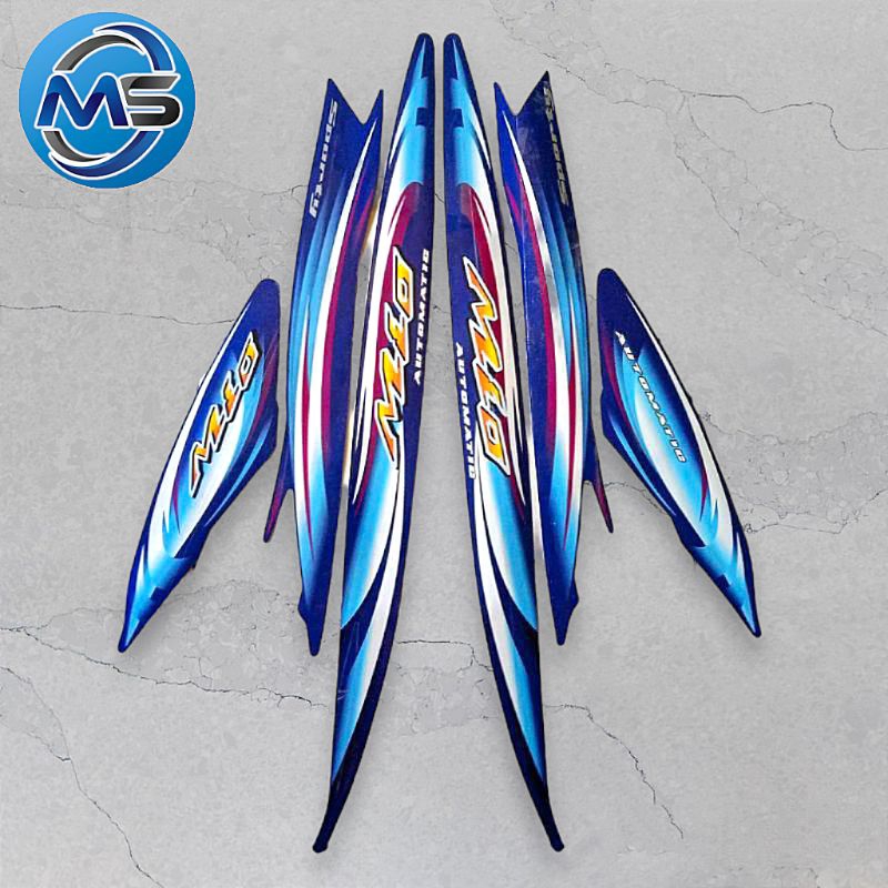 Jual Stiker Striping Motor Mio Sporty 2007 Biru Sticker Lis Body ...