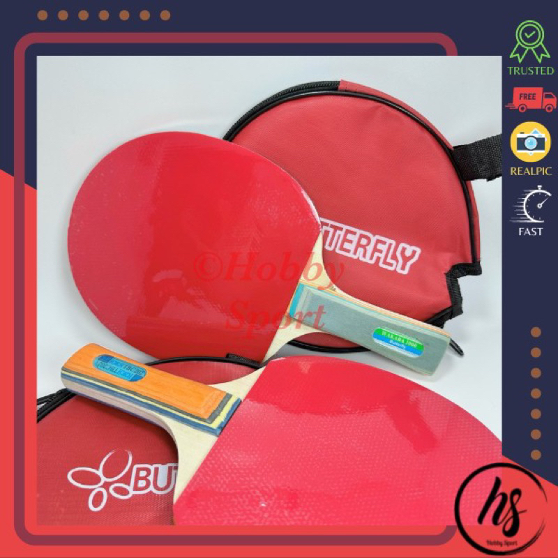 Jual Bat Bet Bad Pingpong Butterfly Addoy-D + Case Tenis Meja Ping Pong Table | Shopee Indonesia