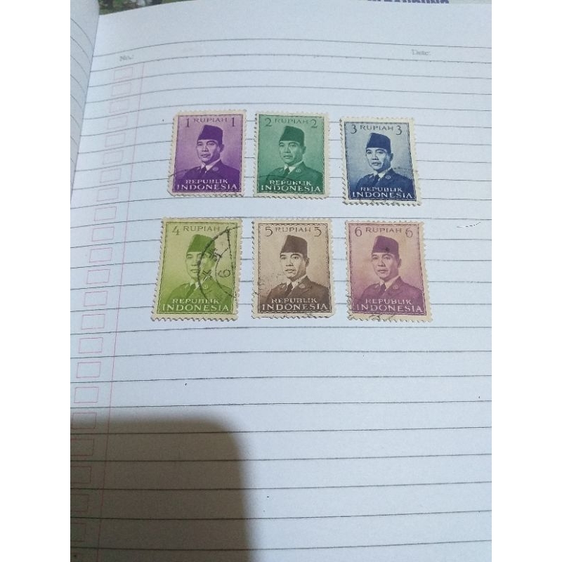 Jual Perangko Kuno Soekarno 123456 Rupiah 6Pcs (Bekas) | Shopee Indonesia