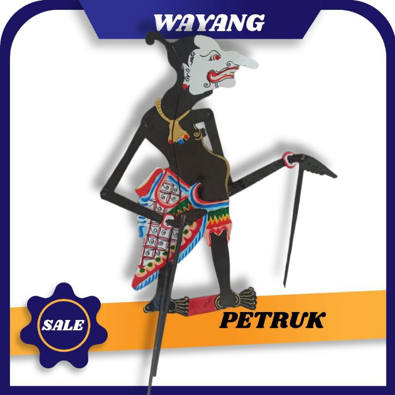 Jual PETRUK TOKOH WAYANG KULIT WAYANG KERTAS BAHAN KARTON DUPLEK ...