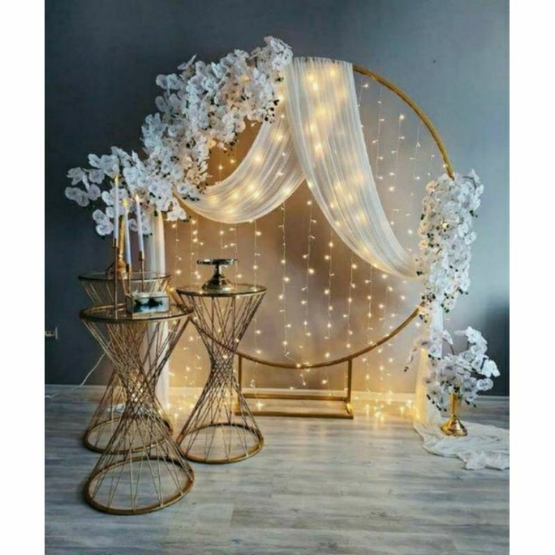Jual Dekorasi Lingkaran / Backdrop Bulat / Besi Dekor / Dekorasi Besi ...
