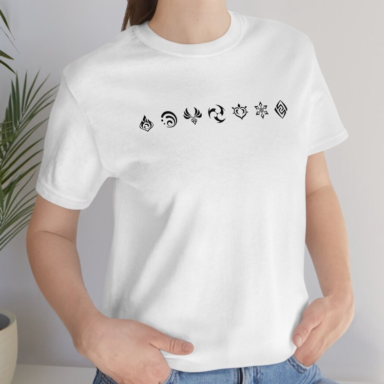 Jual Tshirt Element Symbol Genshin Impact Casual Anemo Geo Electro ...