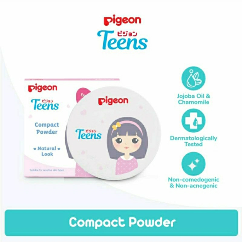 Jual Pigeon Teens Compact Powder Squalane 14g | Refill Compact Powder ...