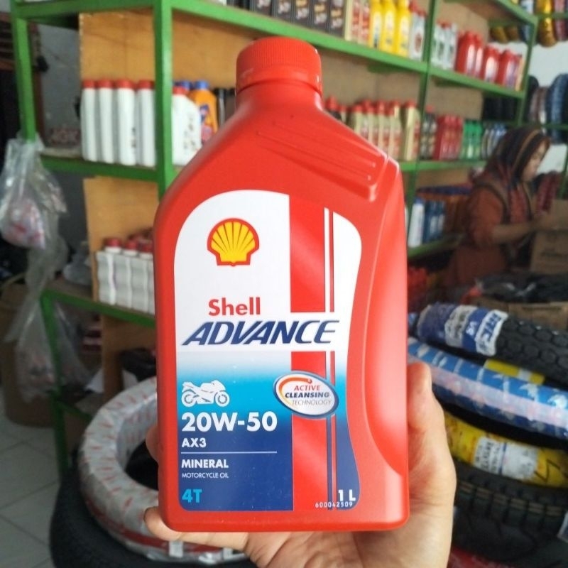 Jual oli Shell AX3 20w50 isi 1L | Shopee Indonesia