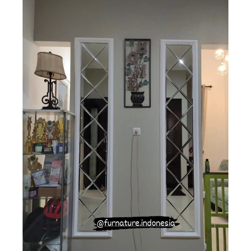 Jual custom kaca cermin bevel ukuran 130 x 22 2seat tebal 5MM, Free ...