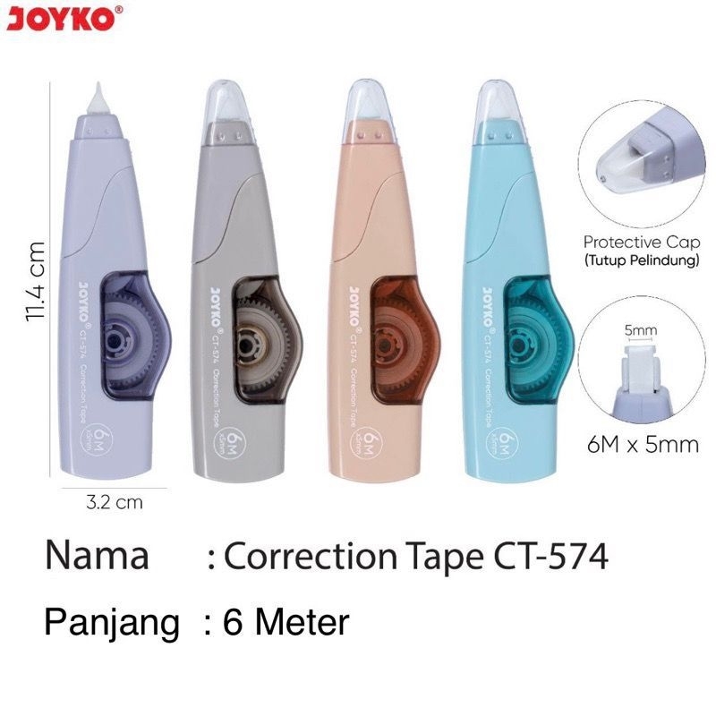 Jual Correction Tape Joyko CT-574 / Tipex Roll Kertas | Shopee Indonesia