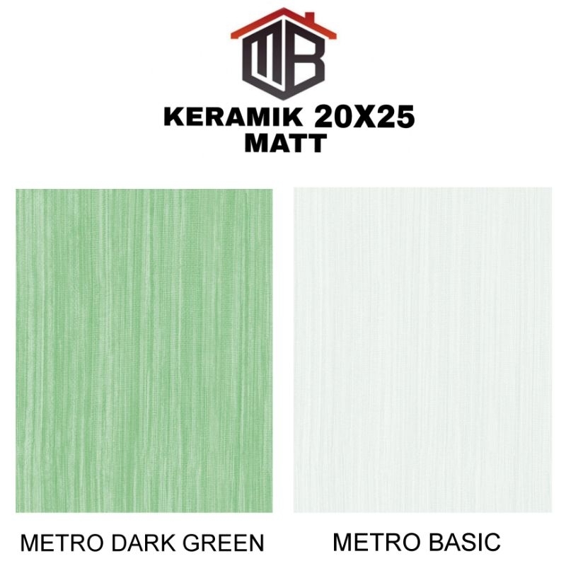 Jual Keramik 20x25 Asia tile Metro dark green, basic kw2 | Shopee Indonesia