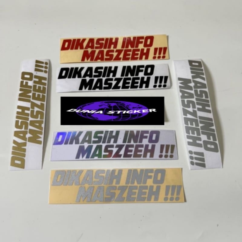 Jual Stiker Dikasih Info Maszeh Sticker Cutting Stiker Viral Motor ...