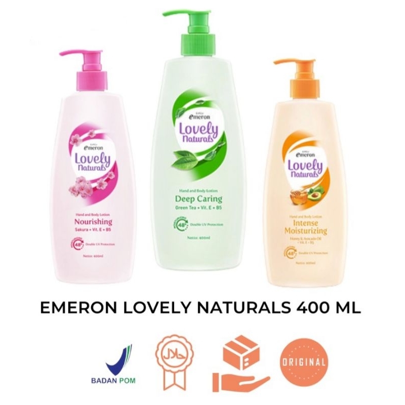 Jual Emeron Lovely Natural Body Lotion 400ml | Shopee Indonesia