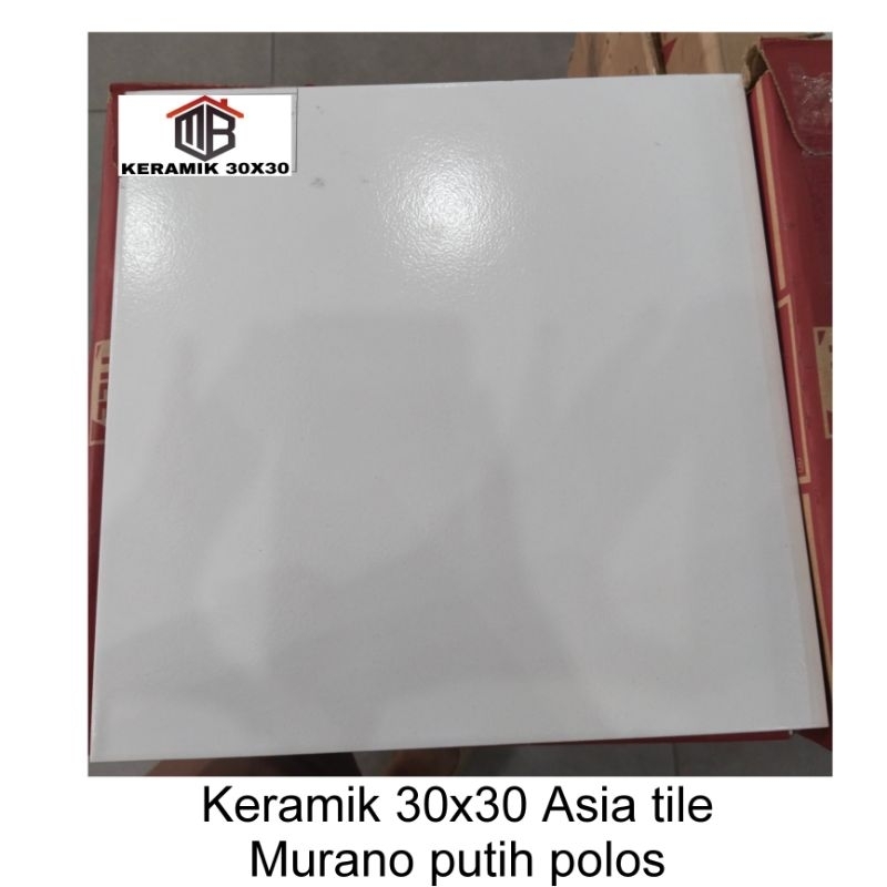 Jual Keramik lantai 30x30 putih polos murano | Shopee Indonesia
