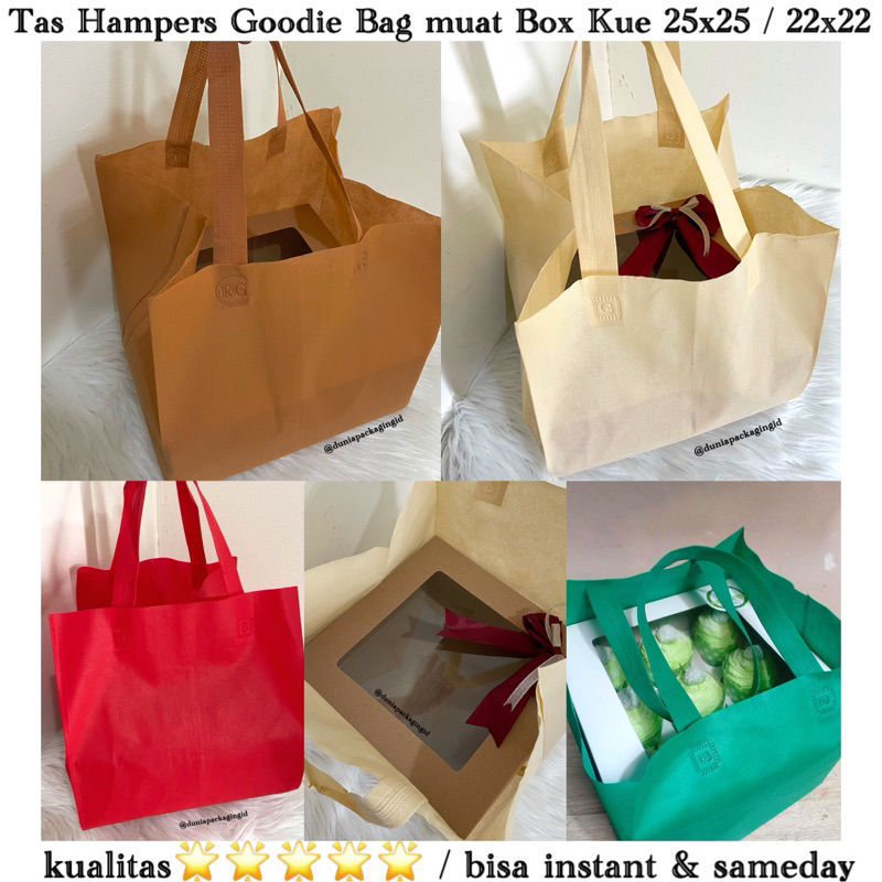Jual Tas Goodie Bag muat Kotak Kue size 20x20 / 22x22 / 25x25 Tas ...