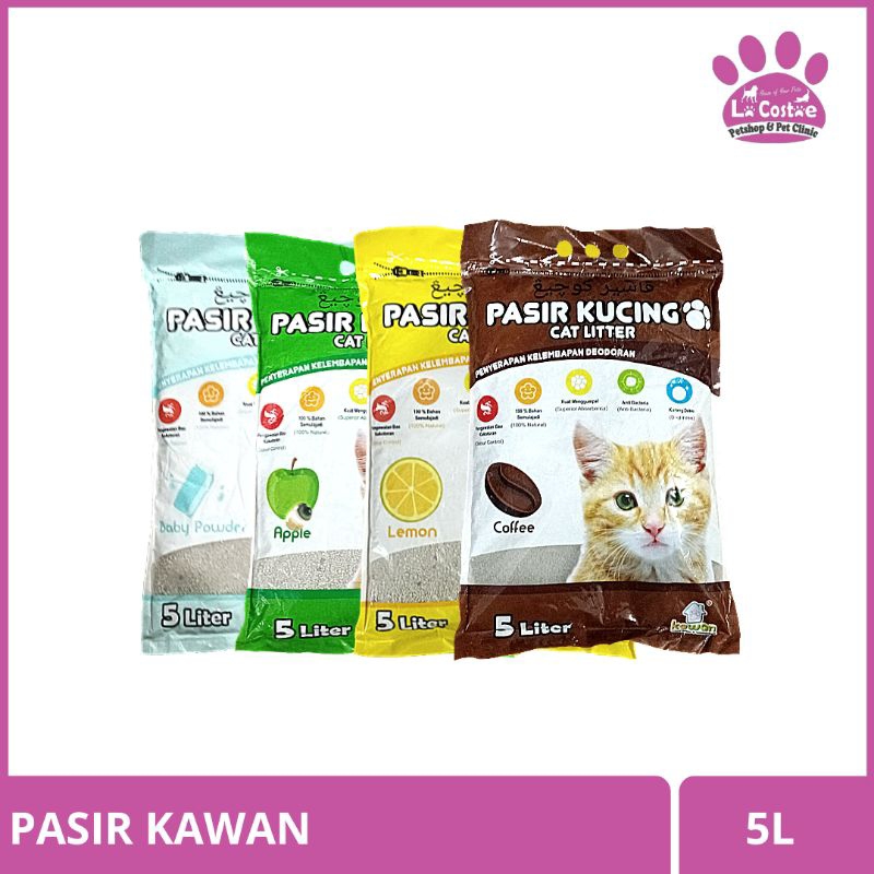 Jual PRMO‼️ Pasir Gumpal KAWAN CAT LITTER 5L - Pasir Kucing Pasir ...