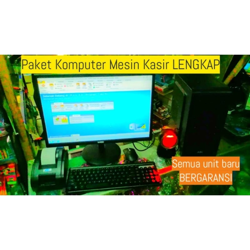 Jual Paket Mesin Kasir Komputer PC Pakai Barcode Scanner Duduk | Shopee ...