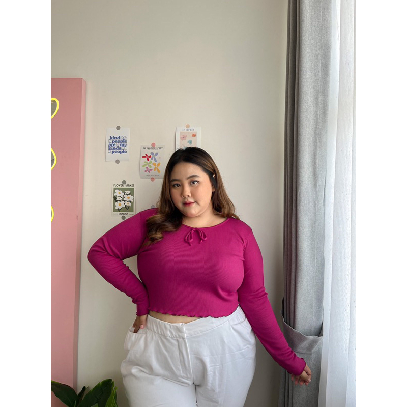 Jual TICA TOP (new model) // crop top jumbo | Shopee Indonesia