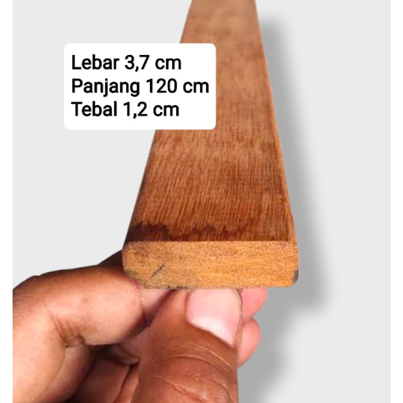 Jual Kayu Pagar Kruing Lebar 3,7cm Panjang 120cm tebal 1,2cm | Shopee ...