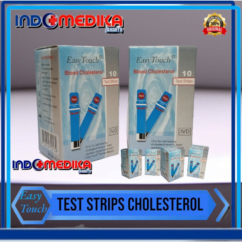 Jual STRIP KOLESTEROL EASY TOUCH - EasyTouch Blood Cholesterol - Stik ...