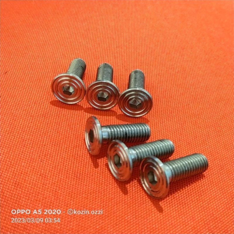 Jual Baut slim Baut Piringan stainless Mp Tiger Baut L Stenlis M8/ Baut 12 | Shopee Indonesia