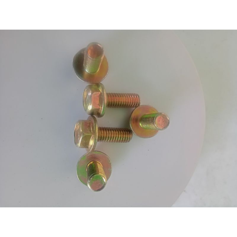Jual Baut flange m6 ×15 (1,5cm) Kuning Harga Satuan | Shopee Indonesia