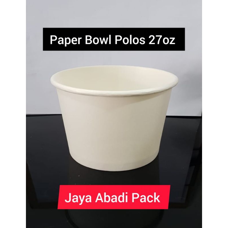 Jual Paper Bowl Polos 27oz 800ml ( 1 dus:500 pcs) | Shopee Indonesia