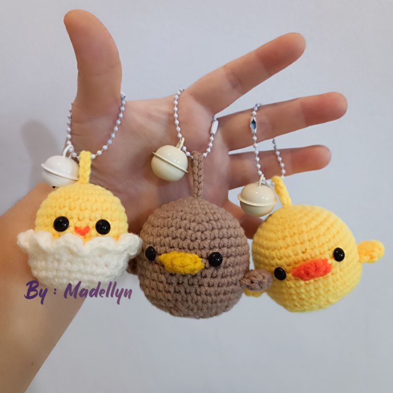 Jual Gantungan Kunci Baby Chicken Keychain Rajut Amigurumi Baby Chicken ...