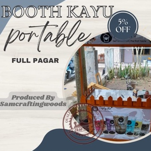 Jual BOOTH KAYU PORTABLE FULL dan desain ukuran 100x50 | Shopee Indonesia