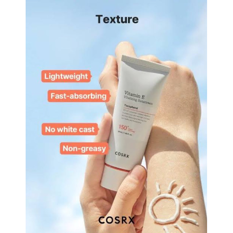 Jual cosrx vitamin e vitalizing sunscreen spf 50+ 50ml | Shopee Indonesia