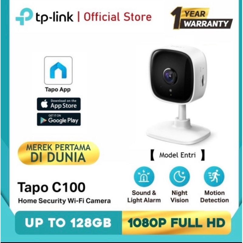Jual TP-LINK Tapo C100 Home Security Wi-Fi Camera IP camera | Shopee Indonesia