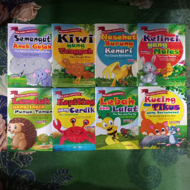 Jual BUKU FABEL CERITA ANAK DAN DONGENG BINATANG BILINGUAL UKURAN BESAR ...