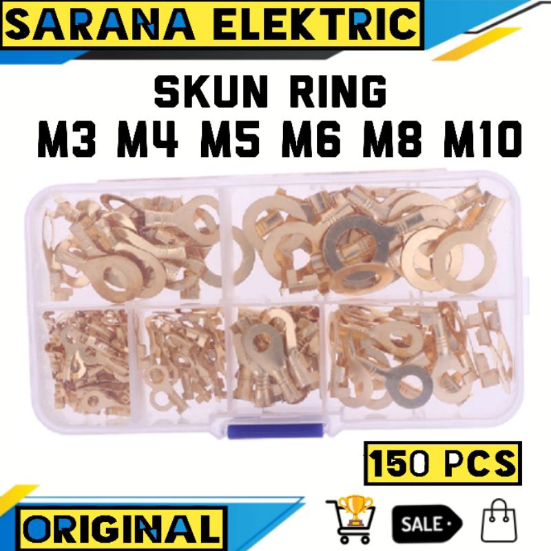 Jual SKUN RING M3 M4 M5 M6 M8 M10 KONEKTOR GEPENG SKUN BULAT SCOON O ...