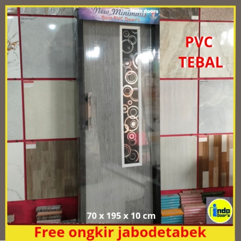 Jual Pintu Kamar Mandi PVC Tebal Minimalis Dengan Cermin Motif Dan ...
