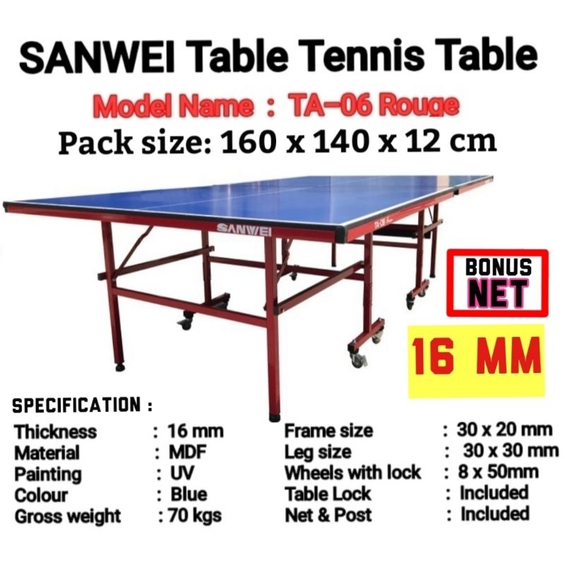Jual MEJA TENIS MEJA PINGPONG SANWEI | Shopee Indonesia