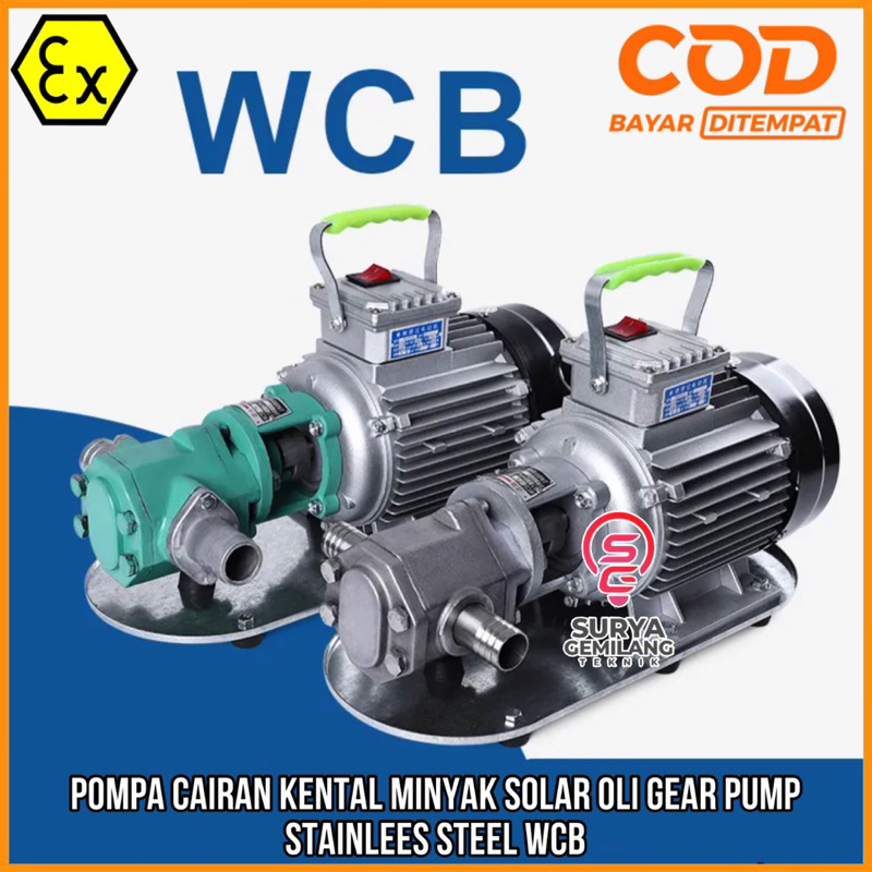 Jual Pompa Cairan Kental Gear Pump WC100 Stainlees 220V Diesel Pump ...