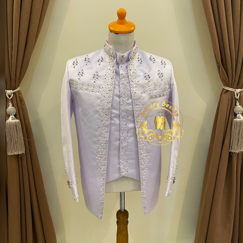 Jual READY jas beskap basofi akad / beskap pengantin akad / basofi akad ...