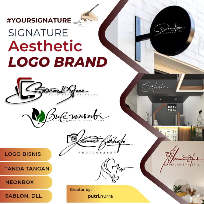 Jual DESAIN LOGO SIGNATURE/LOGO SIGNATURE AESTHETIC/LOGO BRAND BISNIS ...