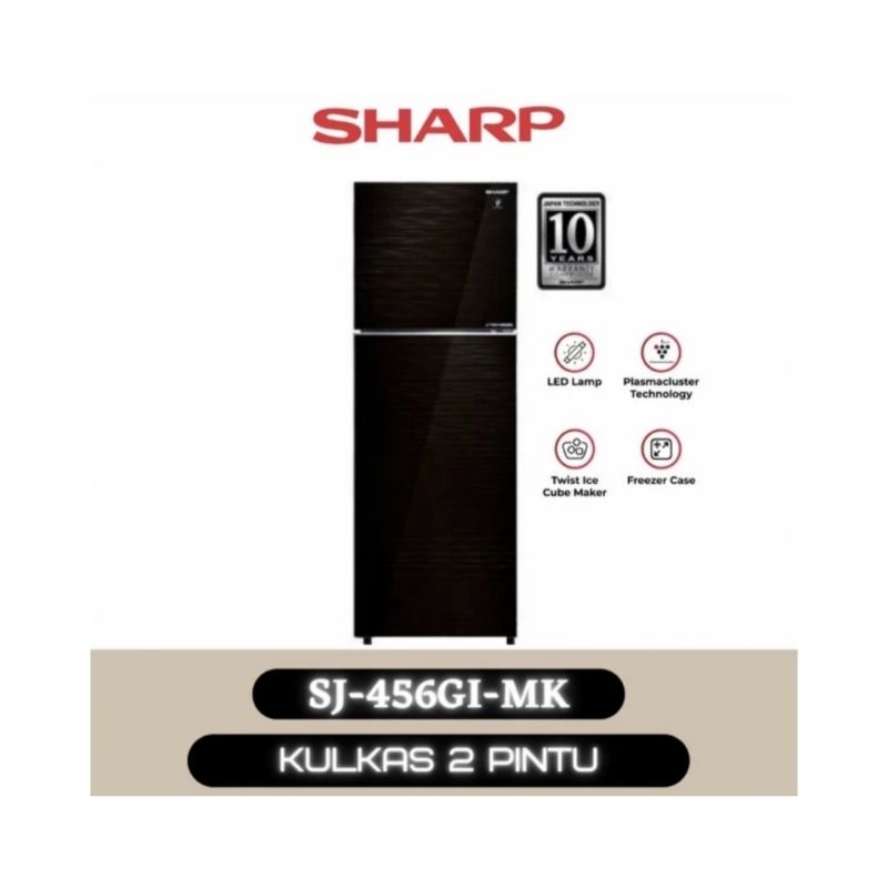 Jual Kulkas Sharp 2 Pintu SJ-456-GI/MK Plasma Cluster J-Tech Inverter ...