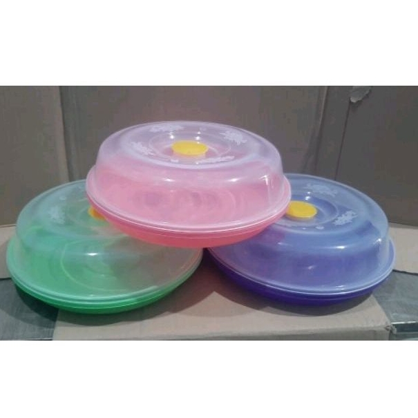 Jual Tempat Bolu / Tempat Kue / Tempat Roti Bulat + Tutup Bening ...