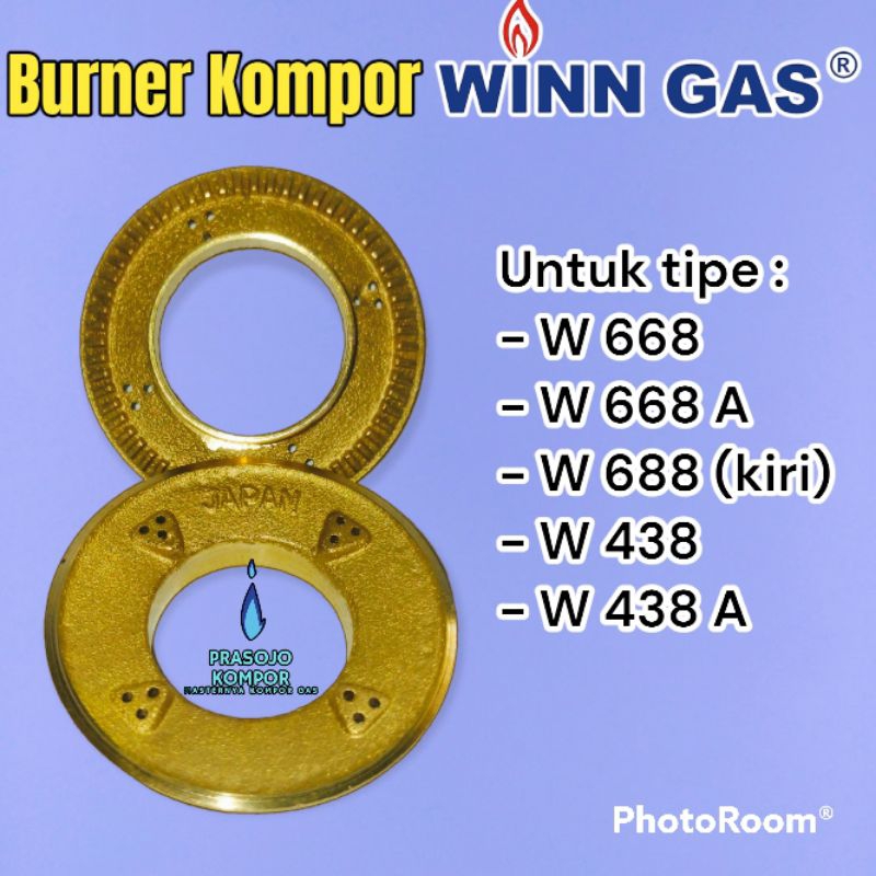 Jual Burner Kuningan Kompor Winn Gas Kaca W 668 dan W688 | Shopee Indonesia