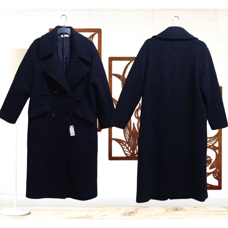 Jual COAT WOLL HITAM PREMIUM | Shopee Indonesia